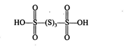 The general formula for polythionic acid series is H2SnO6 where n= 1 to ...
