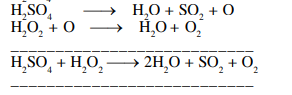 Moist hydrogen peroxide can not be dried over conc. H 2 SO 4 because: