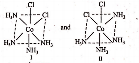 Consider the following arrangements of the octahedral complex ion [ Co ...