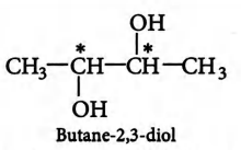 How many optically active stereoisomers are possible for butane-2,3-diol?