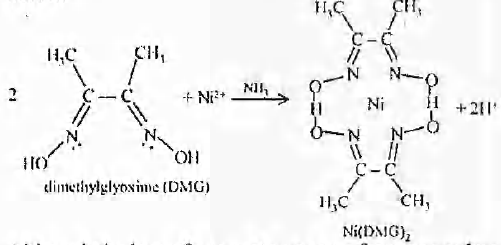 Dimethyl glyoxime gives a red precipitate with Ni2+ , which