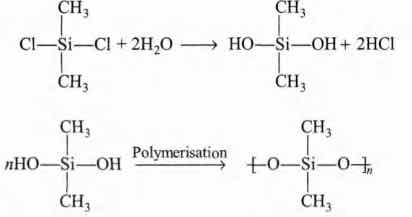 Me2SiCl2 on hydrolysis will produce - Tardigrade