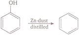 When phenol is distilled with Zn dust it gives - Tardigrade