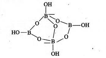 In borax (Na2B4O7 ⋅ 10H2O) the number of B— O— B bonds is