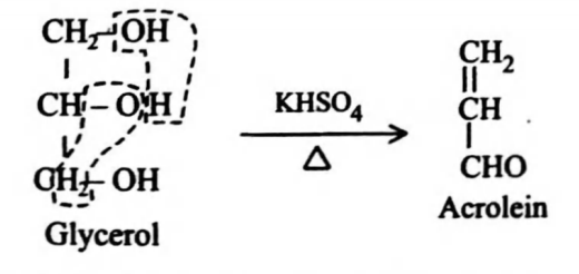 Glycerol on heating with KHSO 4 forms - Tardigrade