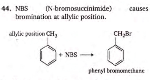 Toluene on reaction with N-bromo- succinimide gives