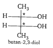How many optically active stereomers are possible for butan-2, 3-diol