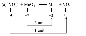 In the following reaction, VO 32-+ MnO 4- arrow Mn 2++ VO 43- 1 mole of ...