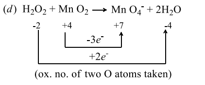 H 2 O 2 oxidizes MnO 2 to MnO 4-in basic medium. H 2 O 2 and MnO 2 ...