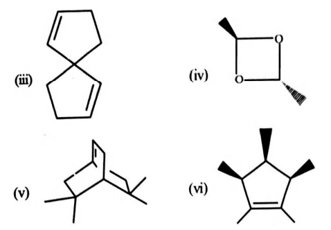 From the given compound, how many are optically inactive?