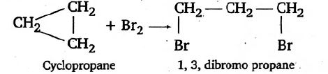 Which of the following cycloalkane gives open chain compound, when ...