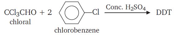The compound formed on heating chlorobenzene with chloral in the ...