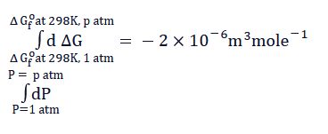 Diamonds are formed from graphite under high pressure in coal mines. Calculate the equilibrium ...
