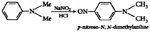 What product will form when N , N - dimethyl aniline reacts with NaNO2 ...