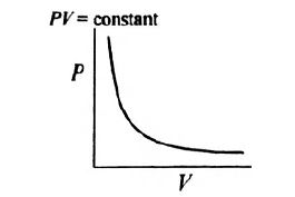 Graph between P and V at constant temperature is