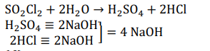 Sulphuryl chloride SO 2 Cl 2 reacts with water to give a mixture of H 2 ...