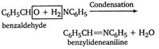 Reaction of aniline with benzaldehyde is - Tardigrade