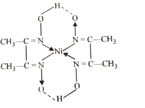 How many H-bonds are present in the complexentity formed by Ni2+ and ...