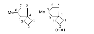 The systematic momenclature of the following spiro-compound is: