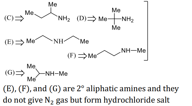 [ A ],[ B ],[ C ],[ E ],[ F ], and [G] are amines, each of which forms ...