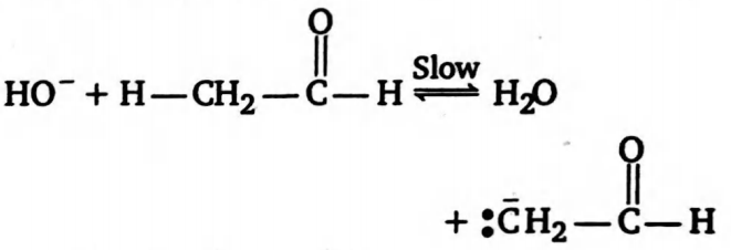 Which reaction, intermediate is formed during the condensation reaction ...