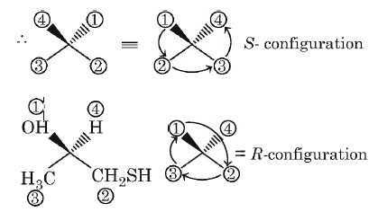 The absolute configurations of the following compounds respectively, are