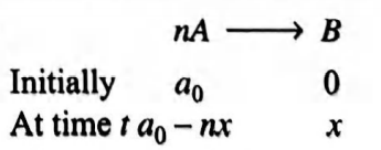For a Ist order reaction n A longrightarrow B whose concentration Vs time curve as shown below ...
