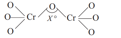In the following figure the Cr - O - Cr bond angle is of X°. What is ...