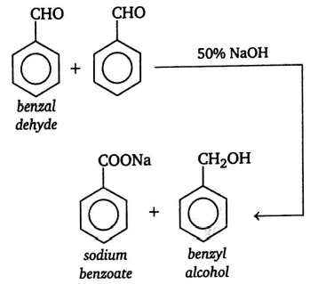 Benzyl alcohol is obtained from Benzaldehyde by