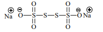 The difference in the oxidation numbers of the two types of sulphur ...