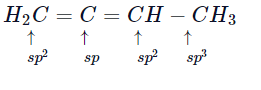 The compound 1,2-butadiene has - Tardigrade