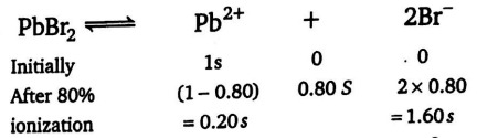 If the solubility of PbBr2 is S g-mol per litre, its solubility product ...