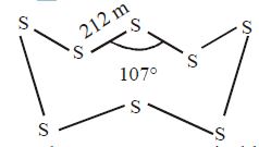 The P - P - P angle in P 4 molecule and S - S - S angle in S 8 molecule ...