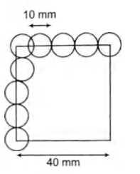 (i) Marbles of diameter 10 mm are to be put in a square area of side 40 ...