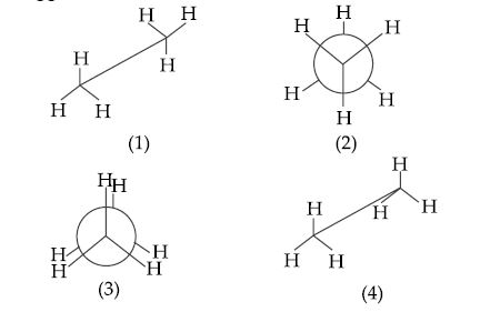 In the following structures which two forms are staggered conformation ...