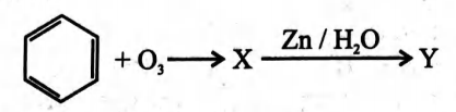 Similar to alkenes and alkynes benzene also undergoes ozonolysis. In ...