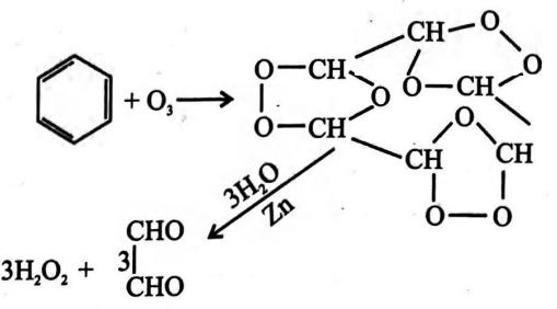Similar to alkenes and alkynes benzene also undergoes ozonolysis. In ...