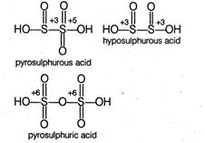The oxoacid of sulphur which contains two sulphur atoms in different ...