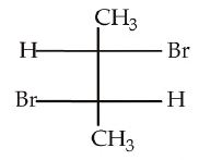 When trans-2-butene is reacted with Br2 then product formed is