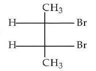 When trans-2-butene is reacted with Br2 then product formed is