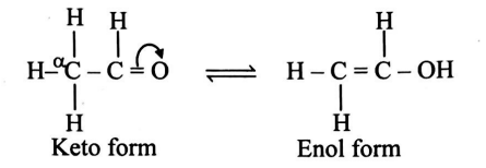 Enolic form of acetaldehyde contains how many sigma bonds?