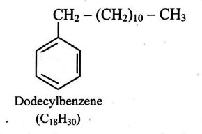 The molecular formula of dodecyl benzene is C 18 H x . The value of ' x ...