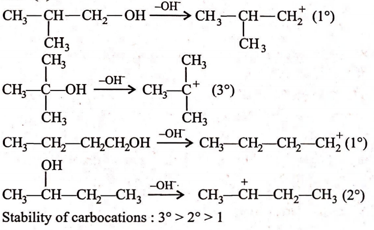 The compound which gives the most stable carbocation on dehydration is