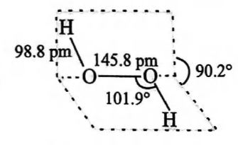 Which of the following is a true structure of H2O2 in solid phase?