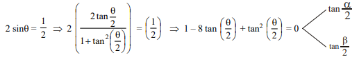 Column I Column II A If α, β ∈(0, π) and α ≠ β satisfy the equation (1 ...