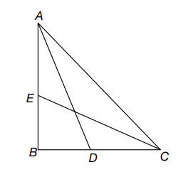 In the given figure (not to scale), E and D are the midpoints of A B and B C, respectively. Also ...