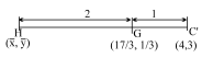 Consider 3 non collinear point A (9,3) ; B (7,-1) and C (1,-1). Let P ...