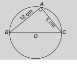 The length of two chords A B and A C of a circle are 12 mathrm~cm and 5 ...