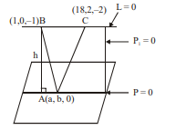 Consider a plane P: x-2 y+3 z=7 and a line L: (x-1/7)=(y/2)=(z+1/-1) ⋅ ...