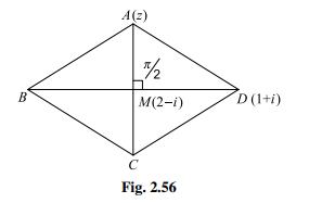A B C D is a rhombus, its diagonal A C and B D intersect at the point M ...